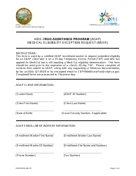 Form CDPH8729 Download Fillable PDF or Fill Online AIDS Drug Assistance ...