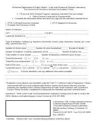 California Gastroenteritis Outbreak Information Summary Form - Fill Out ...