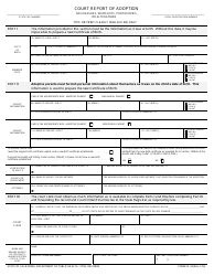 Form VS44 Download Fillable PDF or Fill Online Court Report of Adoption ...