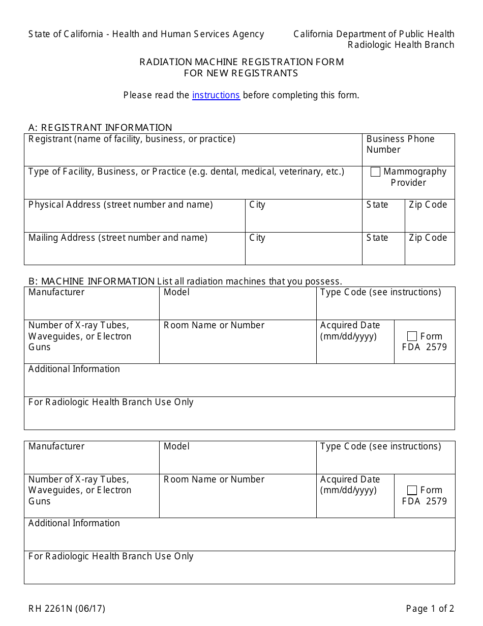 Form RH2261N - Fill Out, Sign Online and Download Fillable PDF ...