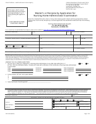 Form CDPH520 Download Fillable PDF or Fill Online Re-examination Application for Nursing Home ...