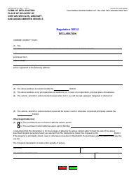 Form CDTFA-230-O-1 Download Fillable PDF or Fill Online Form of ...