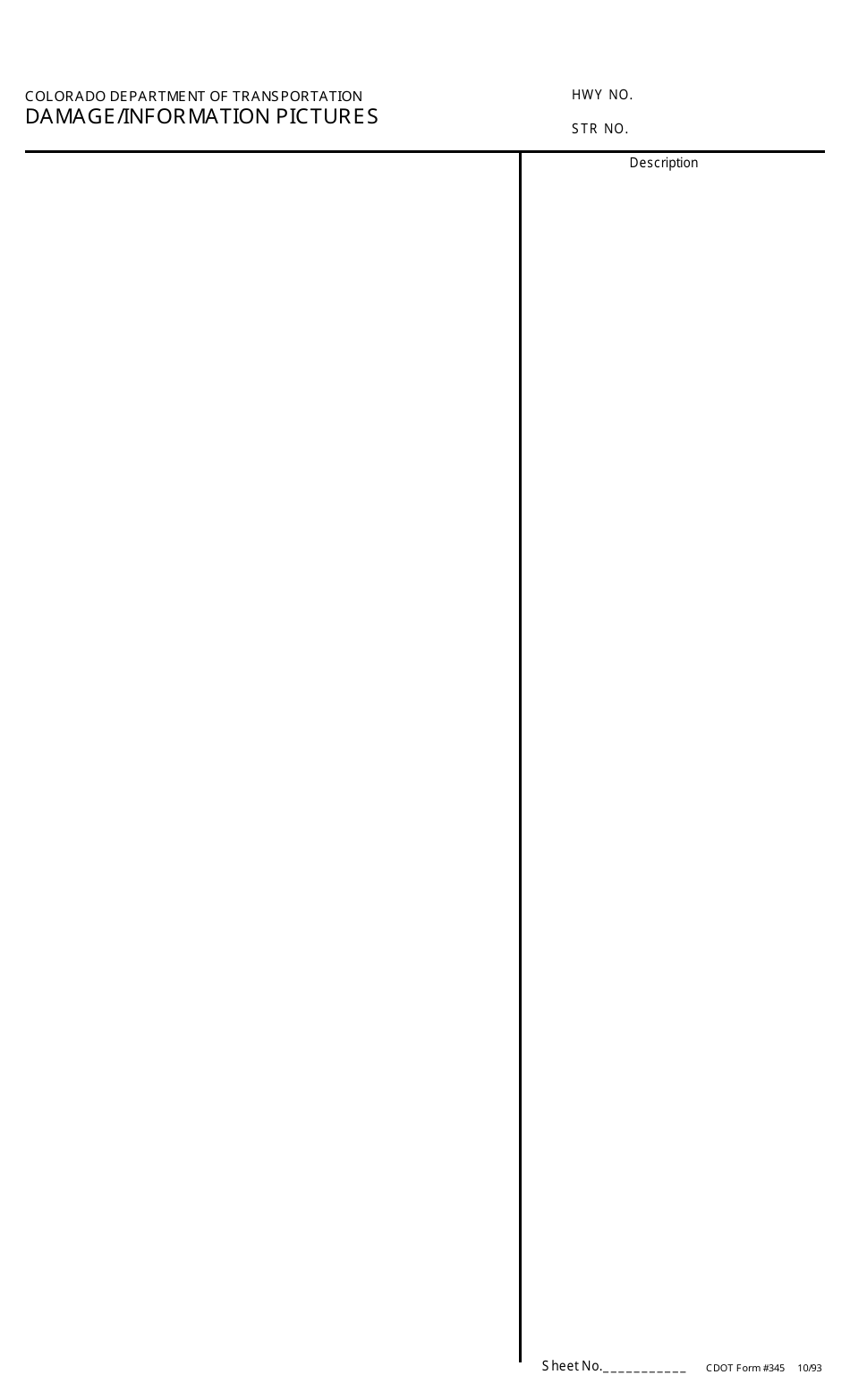 CDOT Form 345 - Fill Out, Sign Online and Download Printable PDF ...