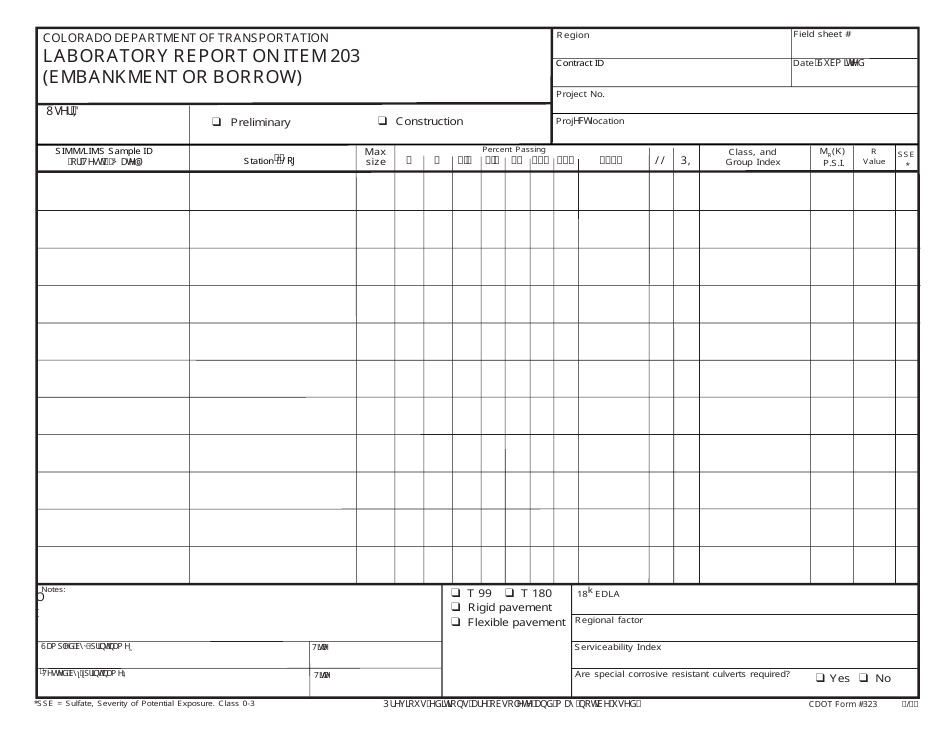 CDOT Form 323 - Fill Out, Sign Online and Download Fillable PDF ...