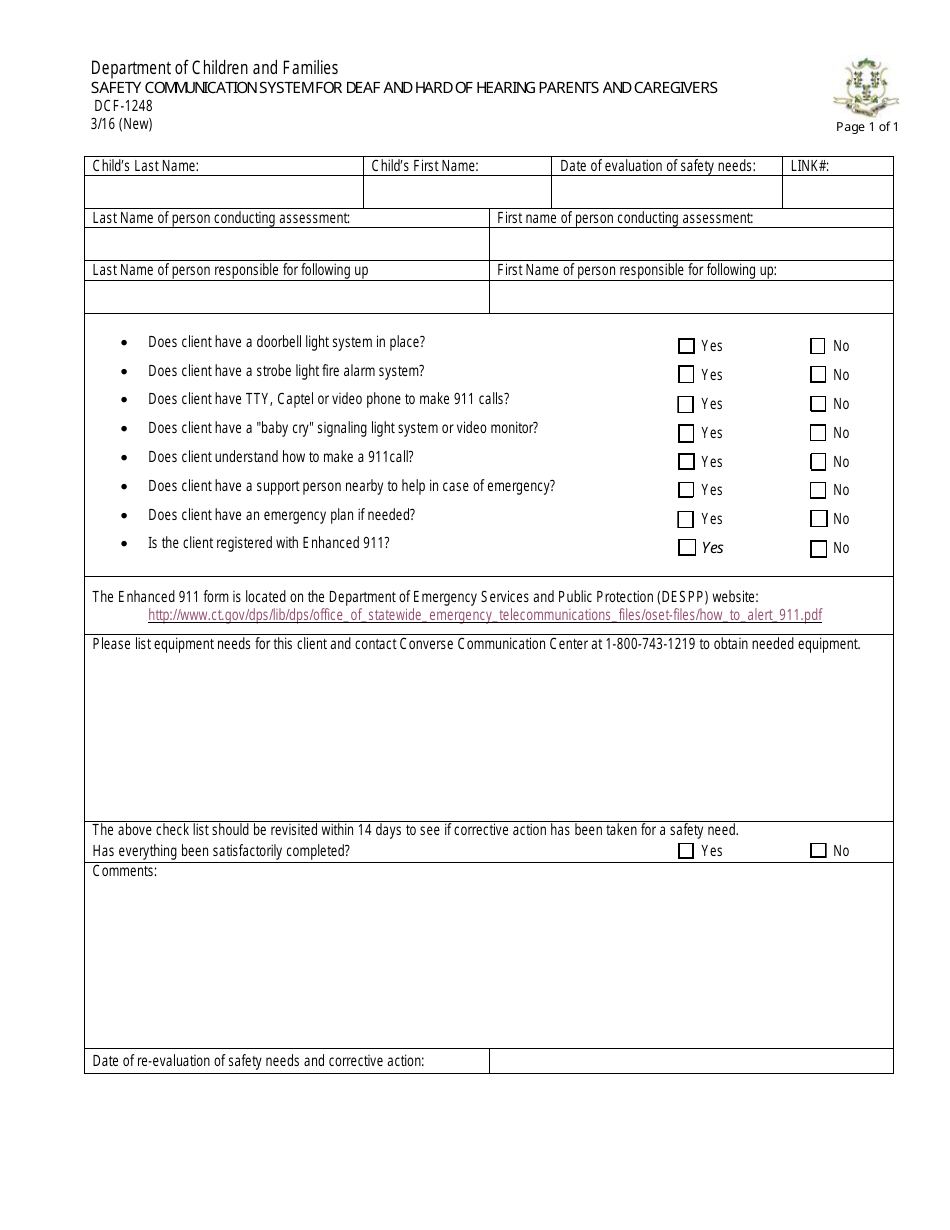 Form DCF-1248 - Fill Out, Sign Online and Download Fillable PDF ...