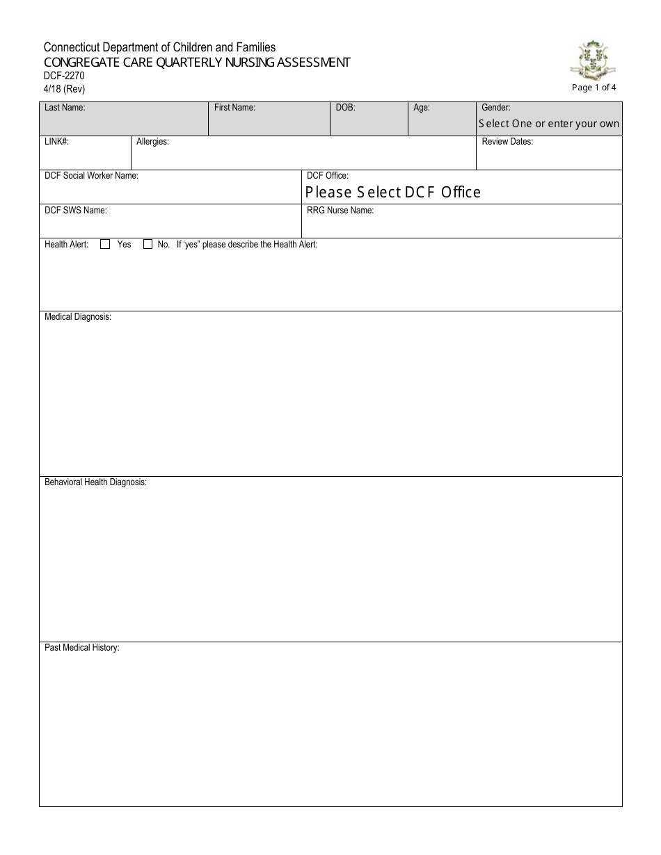 Form DCF-2270 - Fill Out, Sign Online and Download Fillable PDF ...