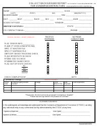 Connecticut Collect Background Report for Vendors/Contractors - Fill ...