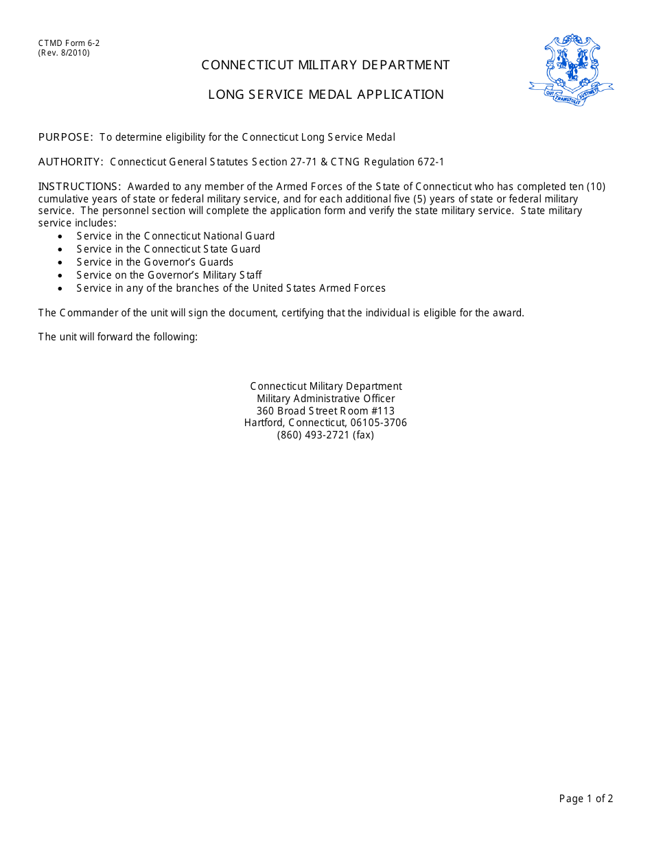 CTMD Form 6-2 - Fill Out, Sign Online and Download Printable PDF ...