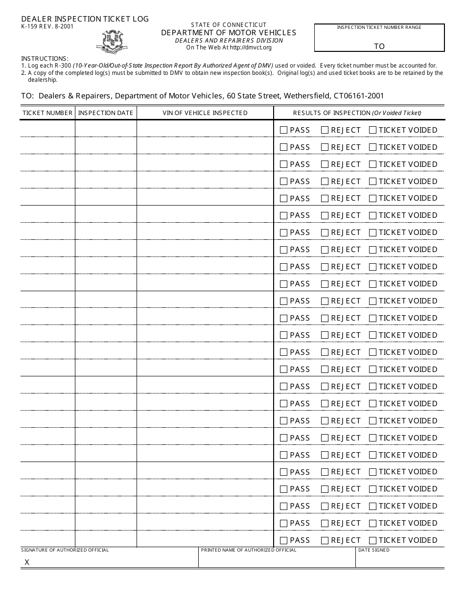 Form K-159 - Fill Out, Sign Online and Download Fillable PDF ...