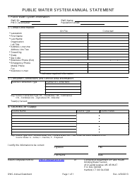 Connecticut Public Water System Annual Statement - Fill Out, Sign ...