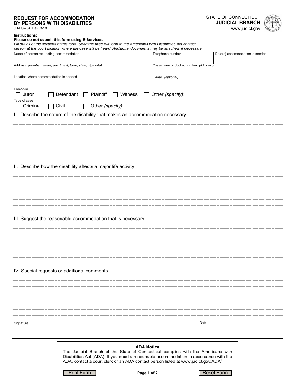 Form JD-ES-264 - Fill Out, Sign Online and Download Fillable PDF ...