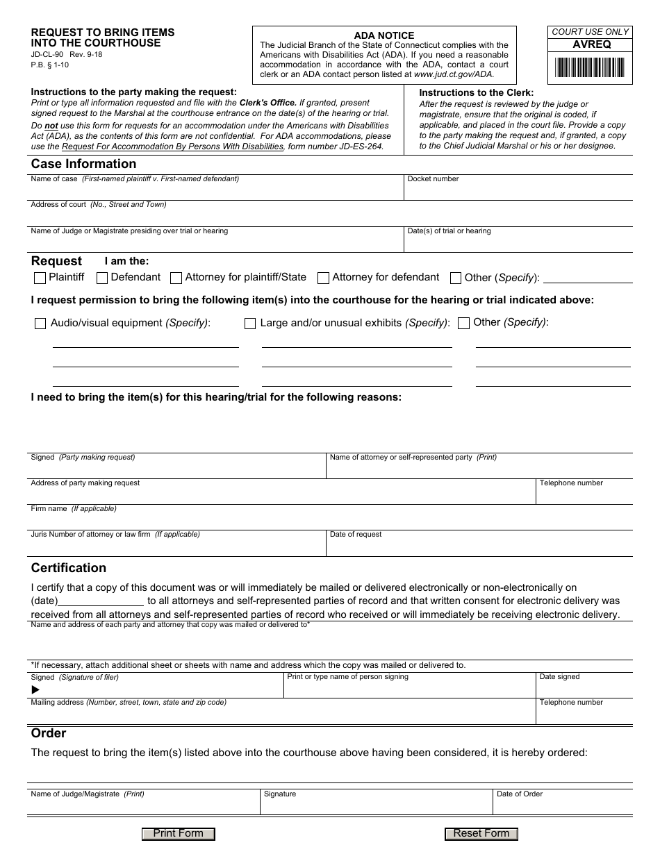 Form JD-CL-90 - Fill Out, Sign Online and Download Fillable PDF ...