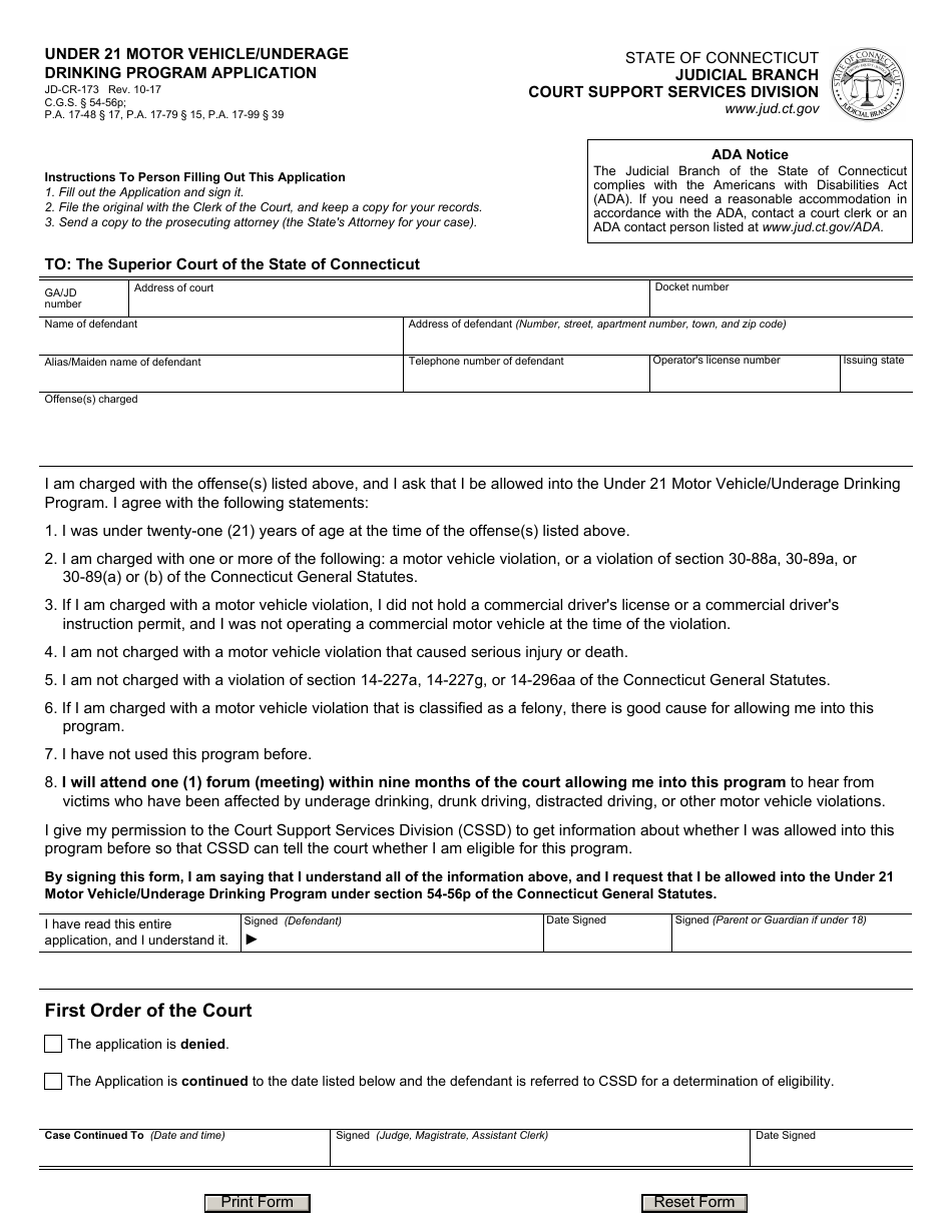 Form JD-CR-173 - Fill Out, Sign Online and Download Fillable PDF ...