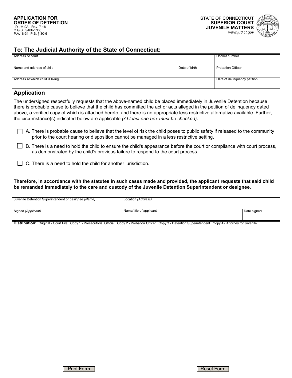 Form JD-JM-9A - Fill Out, Sign Online and Download Fillable PDF ...