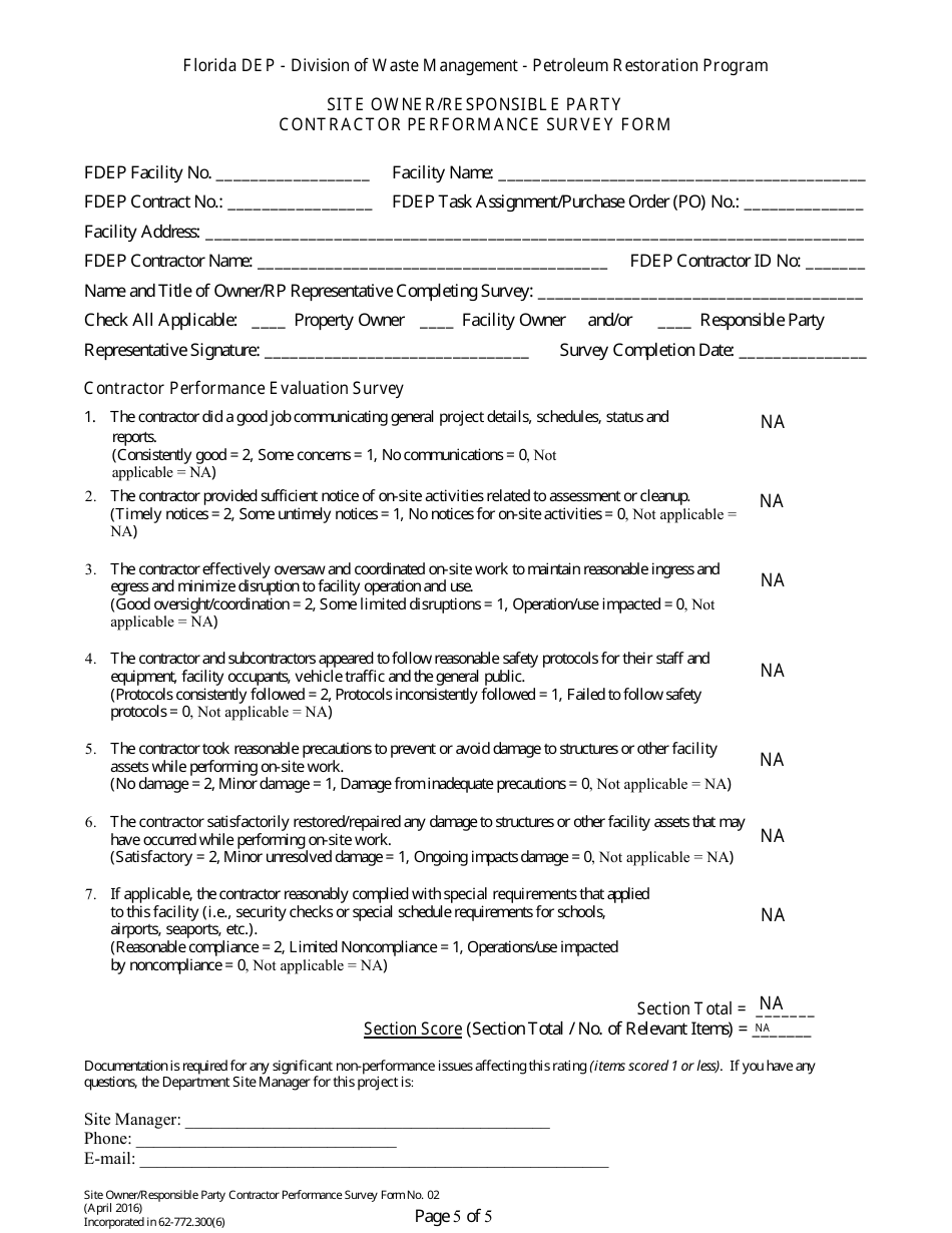 DEP Form 02 - Fill Out, Sign Online and Download Fillable PDF, Florida ...