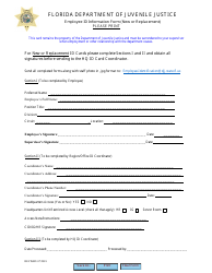Florida Employee Id Information Form (New or Replacement) Download ...