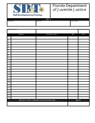 Florida Training Sign-In Log - Fill Out, Sign Online and Download PDF ...