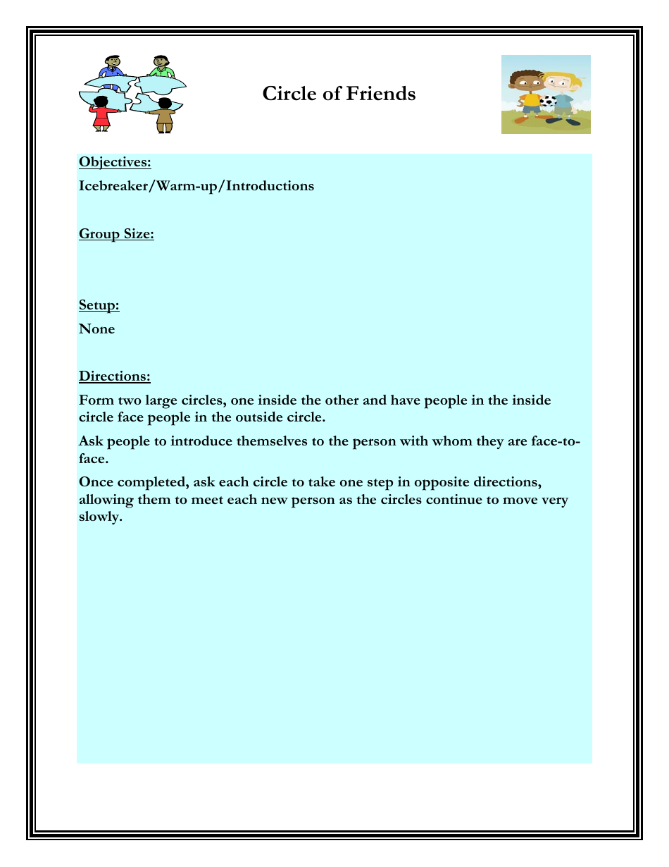 Florida Circle of Friends Worksheet - Fill Out, Sign Online and ...
