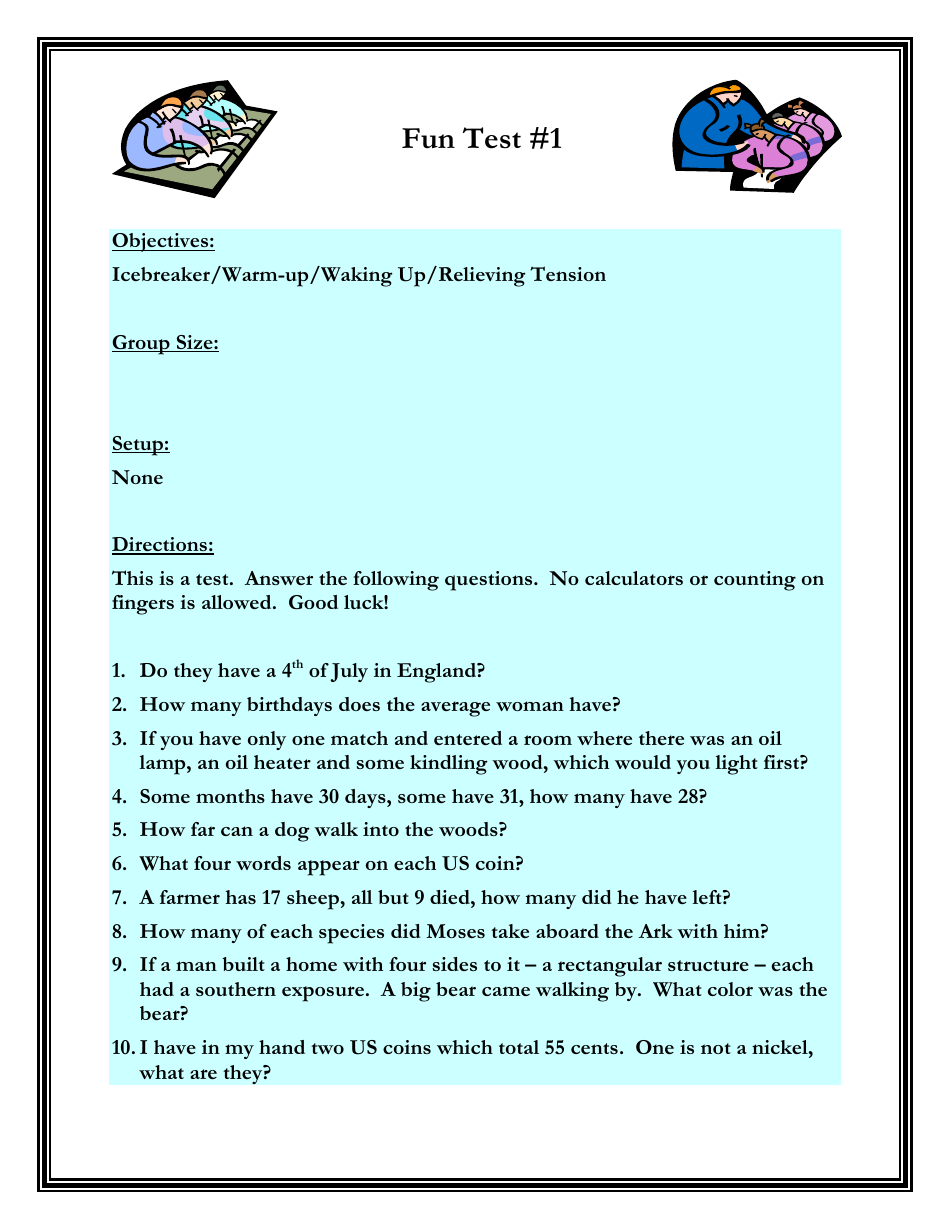 Florida Common Bonds Fun Test #1 With Answer Key - Fill Out, Sign ...