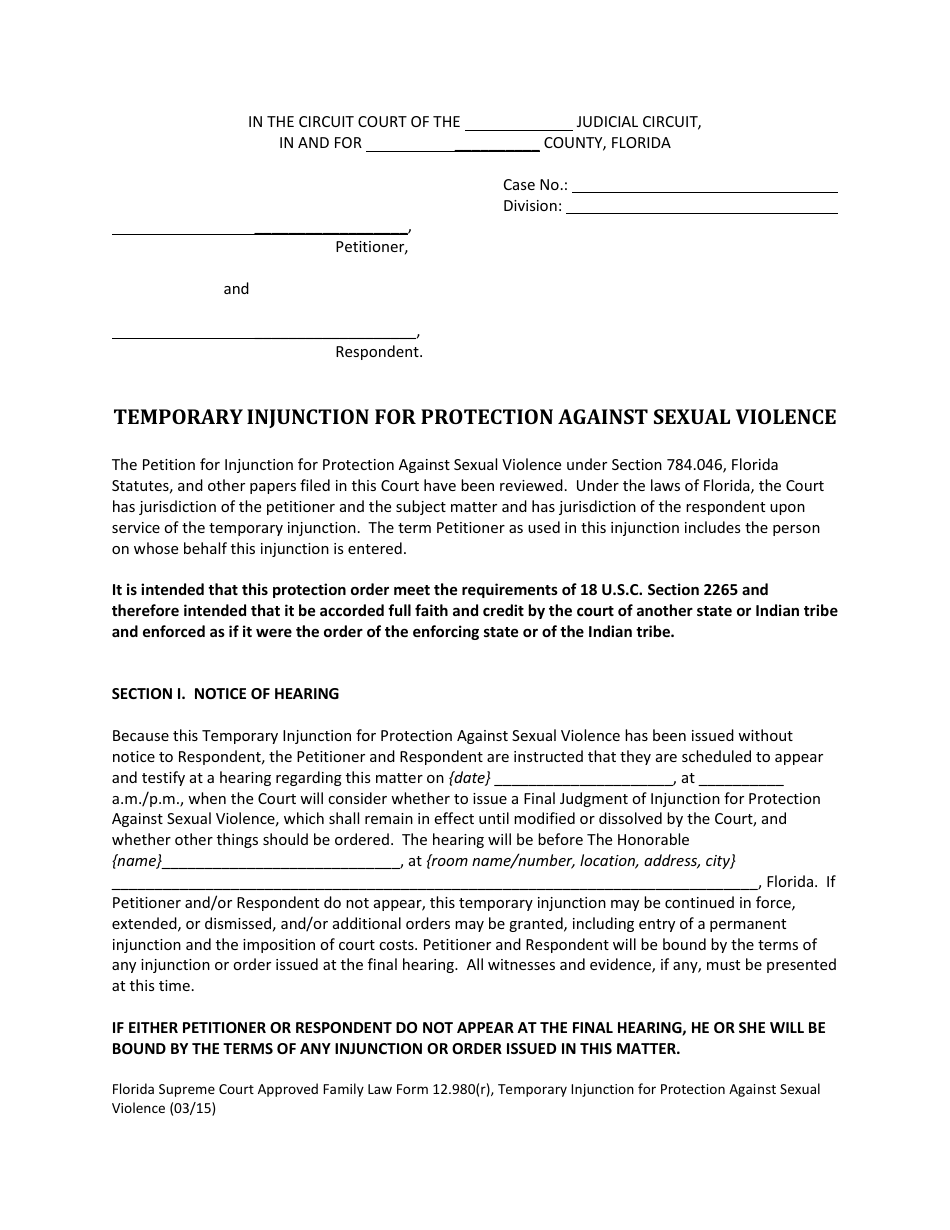 Form 12.980(R) - Fill Out, Sign Online and Download Fillable PDF ...