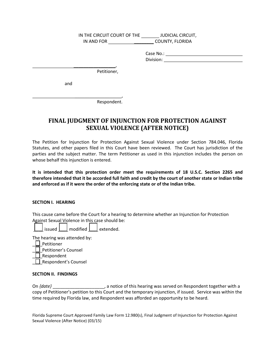 Form 12.980(S) - Fill Out, Sign Online and Download Fillable PDF ...