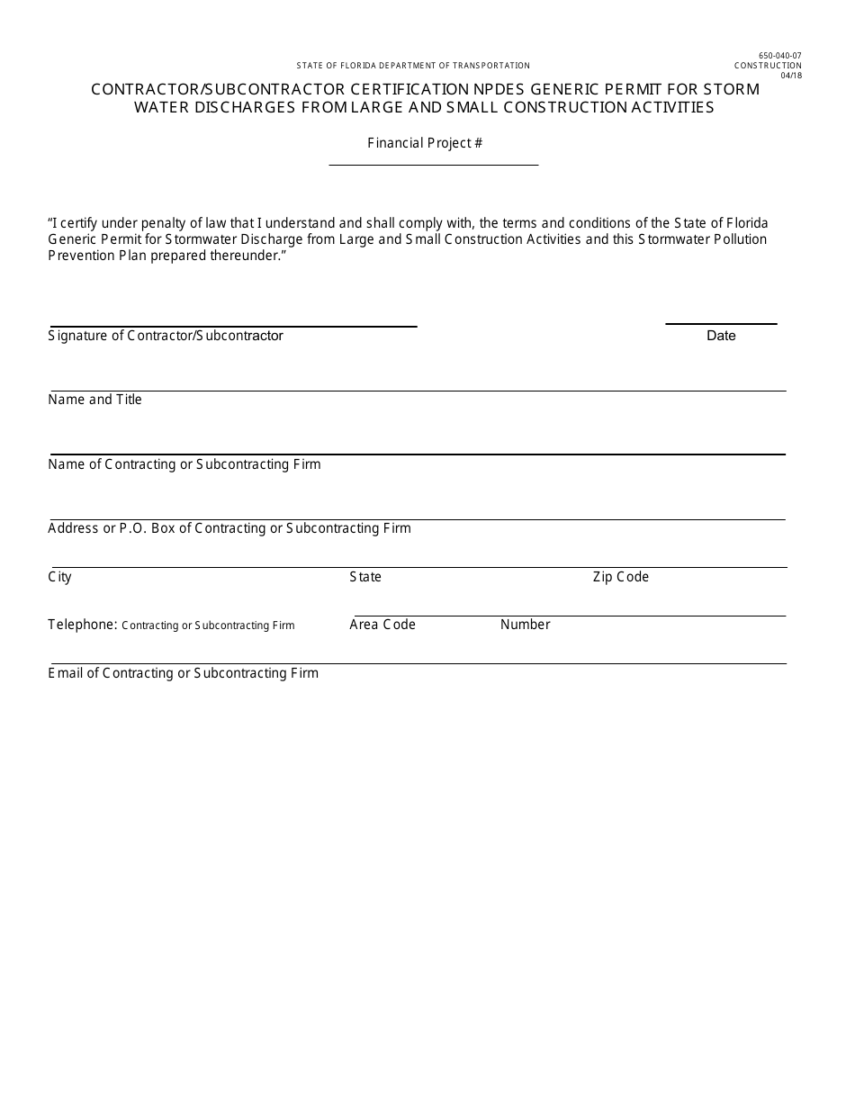 Form 650-040-07 - Fill Out, Sign Online and Download Fillable PDF ...