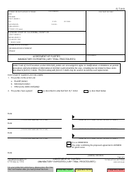 Form EJT-018 Download Fillable PDF or Fill Online Agreement of Parties ...