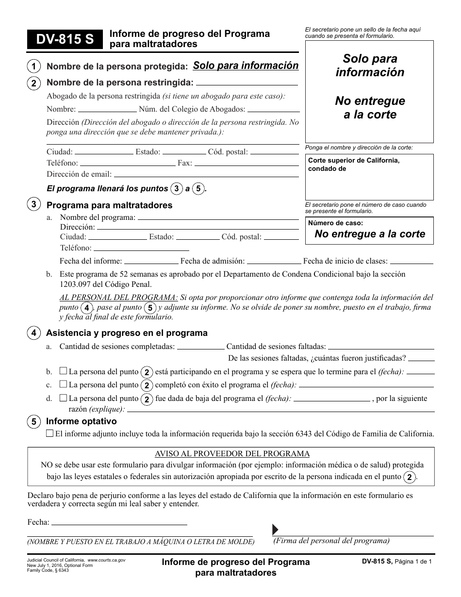 Formulario DV-815 S - Fill Out, Sign Online and Download Printable PDF ...