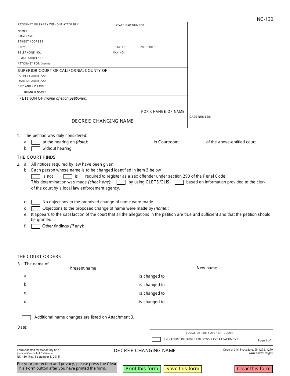 Form NC-130 - Fill Out, Sign Online and Download Fillable PDF ...