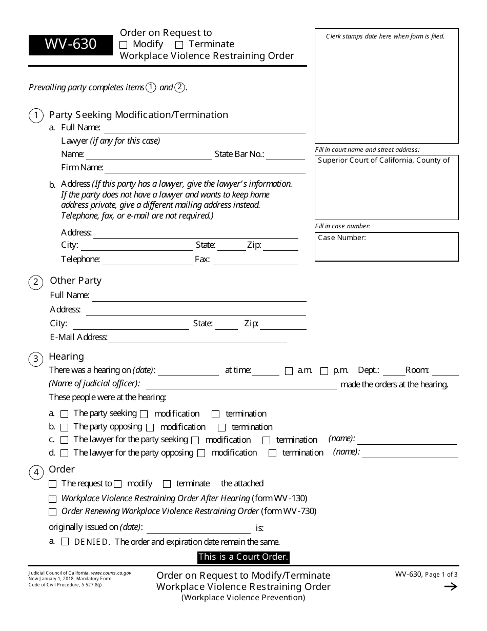 Form WV-630 - Fill Out, Sign Online and Download Fillable PDF ...