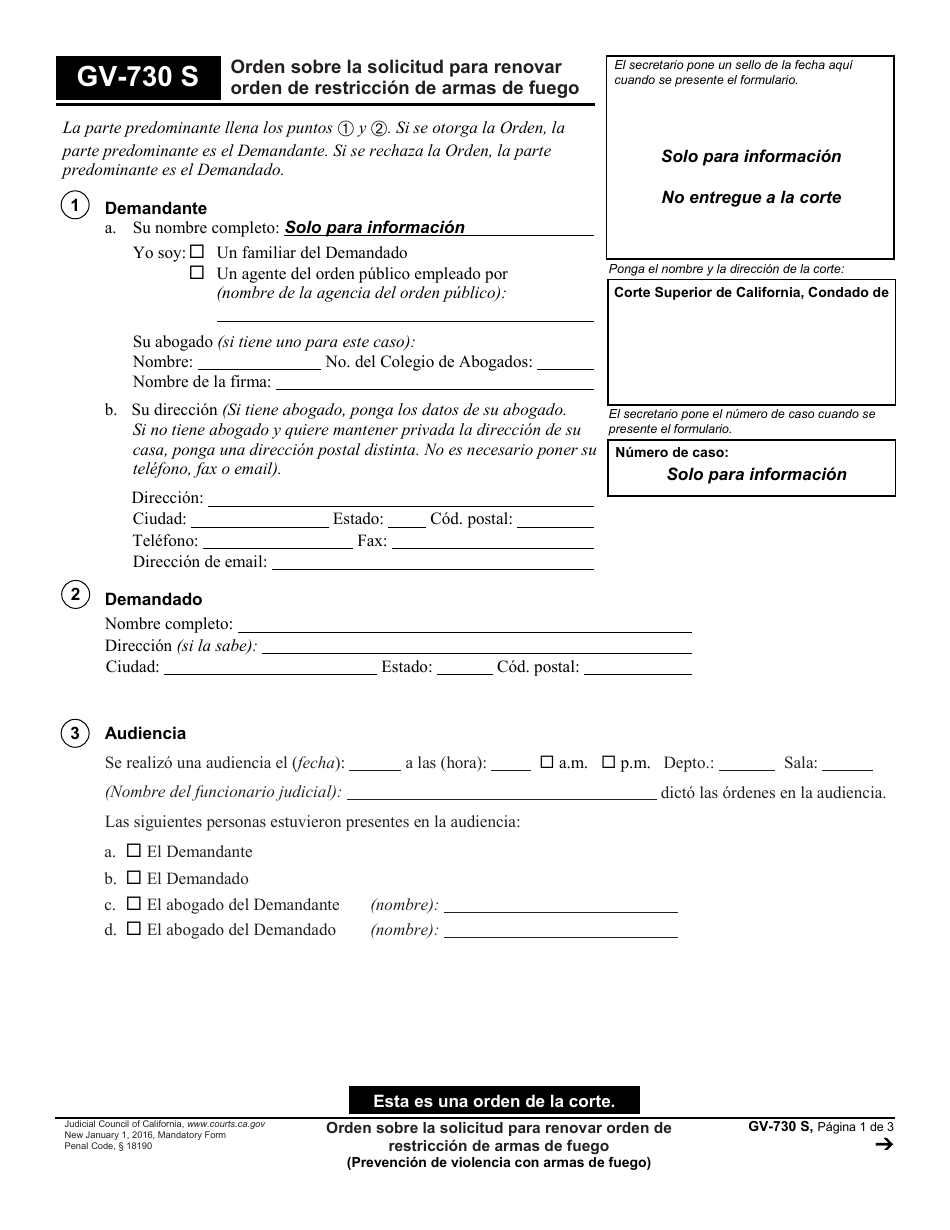 Formulario GV-730 S - Fill Out, Sign Online and Download Printable PDF ...