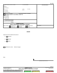 Form VL-115 Download Fillable PDF or Fill Online Order to File New ...
