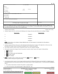 Form NC-100 Download Fillable PDF or Fill Online Petition for Change of ...