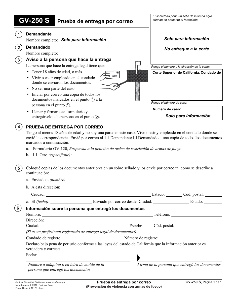 Formulario GV-250 S - Fill Out, Sign Online and Download Printable PDF ...