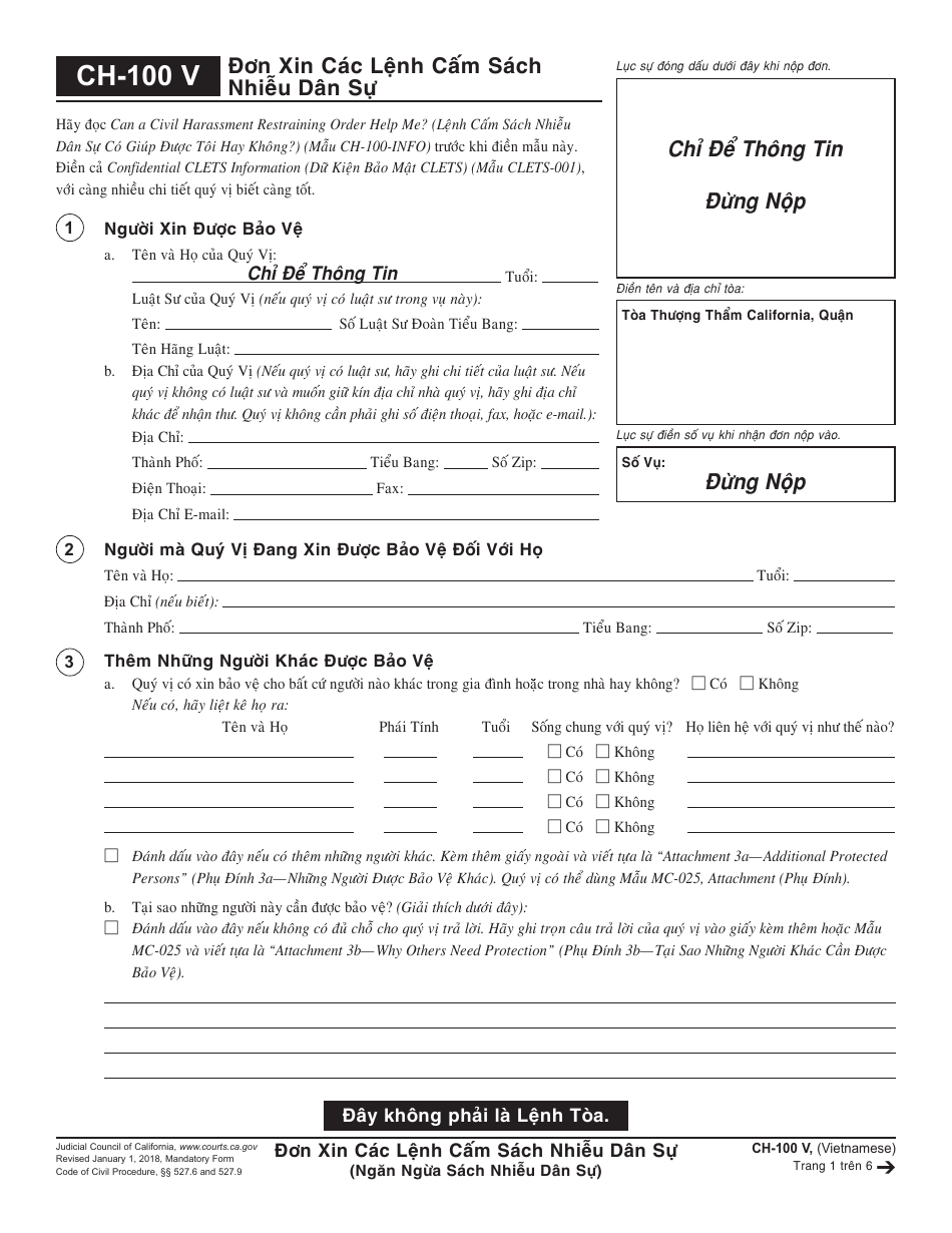 Form CH-100 V - Fill Out, Sign Online and Download Printable PDF ...