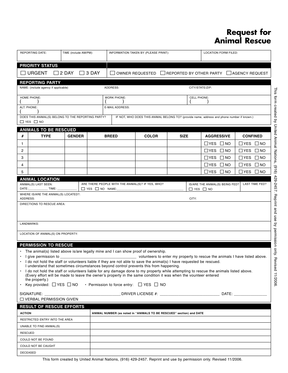Alabama Request for Animal Rescue - Fill Out, Sign Online and Download ...