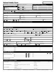 Alabama Animal Intake Form Download Printable PDF | Templateroller