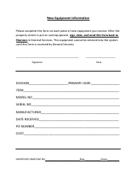 Alabama New Equipment Information Form - Fill Out, Sign Online and ...