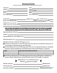 Michigan Veterinary Feed Directive Form Download Fillable PDF ...