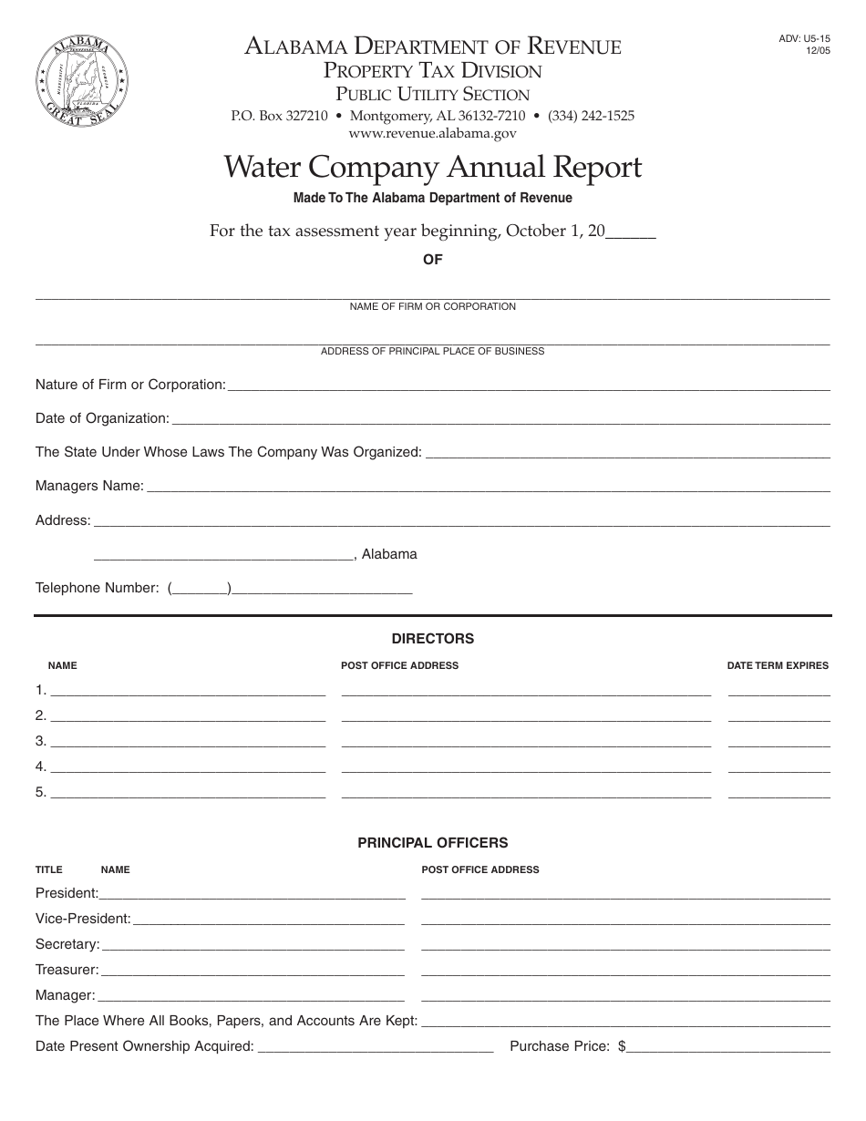 Form ADV: U5-15 - Fill Out, Sign Online and Download Printable PDF ...