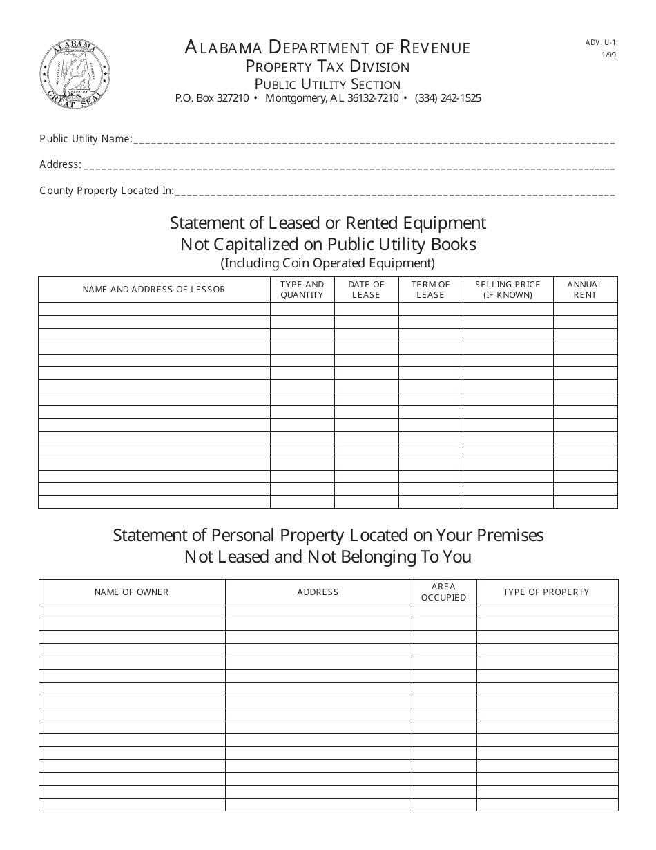 Form ADV: U-1 - Fill Out, Sign Online and Download Printable PDF ...
