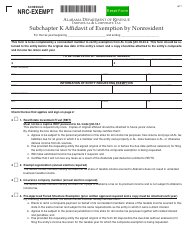 Alabama Subchapter K Affidavit of Exemption by Nonresident - Fill Out ...