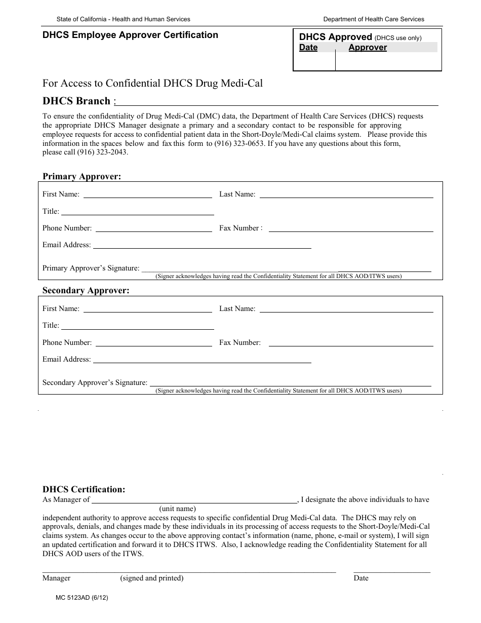 Form MC5123AD - Fill Out, Sign Online and Download Fillable PDF ...
