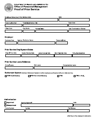 Arkansas Proof of Prior Service Download Fillable PDF | Templateroller