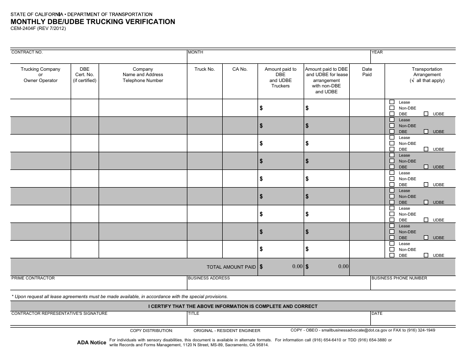 Form CEM-2404F - Fill Out, Sign Online and Download Fillable PDF ...