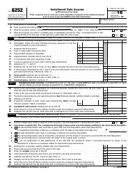 IRS Form 6252 - 2018 - Fill Out, Sign Online and Download Fillable PDF ...