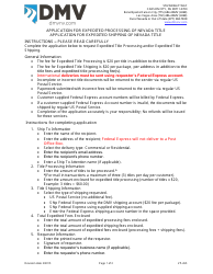 Form VP-222 Download Fillable PDF or Fill Online Application for ...