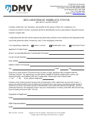 Form DMV-128 Download Fillable PDF or Fill Online Declaration of ...