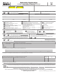 Form 50 Download Fillable PDF or Fill Online Nebraska Application for ...