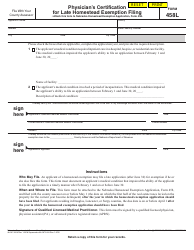 Form 458L Download Fillable PDF or Fill Online Physician's ...
